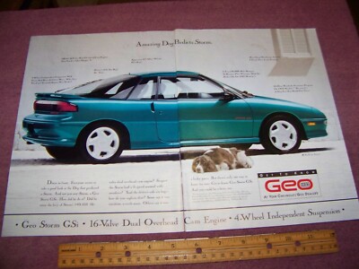 Chevrolet Geo Storm GSi Original Print Ad from Magazine Vintage 1991 | eBay