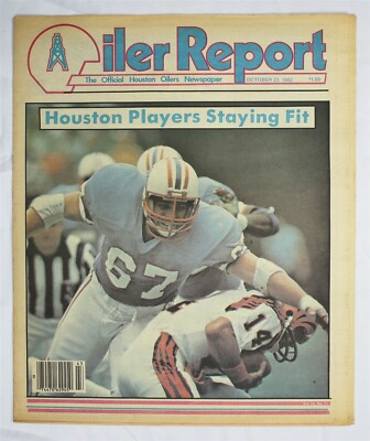 VINTAGE Oct 1982 Houston Oiler Report Magazine | eBay