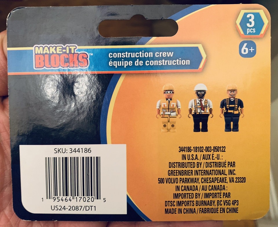 Make It Blocks Figure Set -Construction Crew. Compatible With Others | eBay