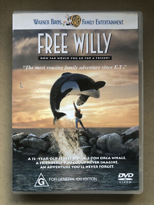 Free Willy (DVD 1993) Region 4 Adventure, Drama, Family Keiko, Jason ...