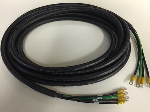Lapp Olflex 221004 Tray II Cable, 10 AWG 4 Con, 25FT, Lugs Assy on Both ...