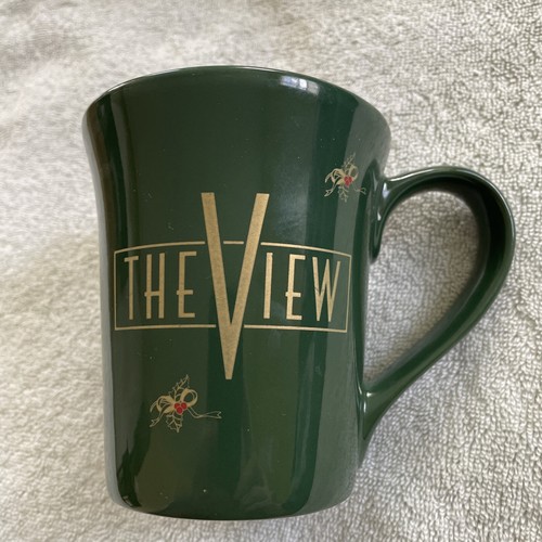 ABC's The View Television Show Maroon Christmas Green Coffee Mug. Holds ...
