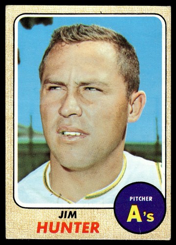 1968 Topps 385 Jim Hunter Oakland Athletics HOF | eBay