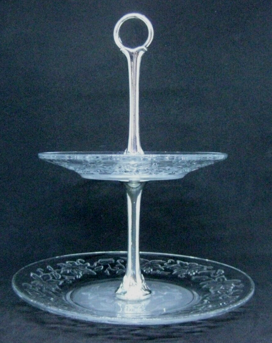 Princess House Fantasia Crystal Tier Server #533 6" Top 8" Bottom ...