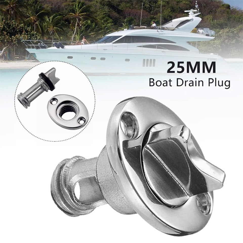 2X Stainless Steel Boat Bilge Drain Plug Marine Grade Drain Bung Tools ...