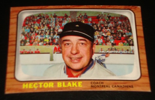 HECTOR TOE BLAKE 1966 Topps #1, Montreal Canadiens, Hockey Card, HALL ...