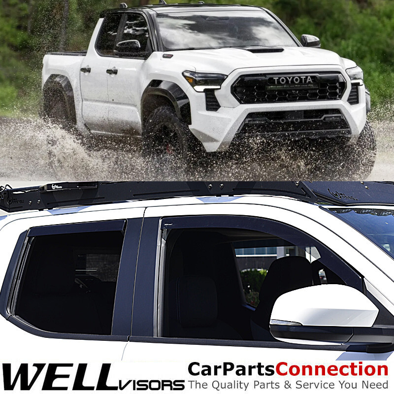 Wellvisors In-channel Window Visors 4Pcs For Toyota Tacoma Double Cab ...