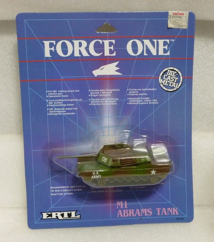 ERTL Force One US Army M1 Abrams Tank 1989 Diecast Armored Vehicle New ...