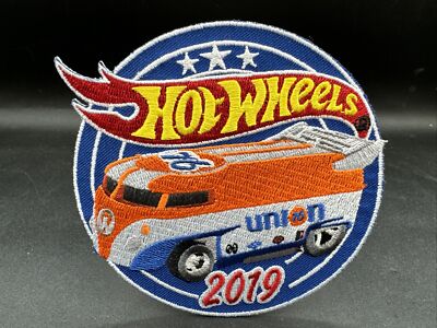 2019 Hot Wheels ORANGE VW VOLKSWAGEN BUS Union 76 PATCH 19th Convention ...