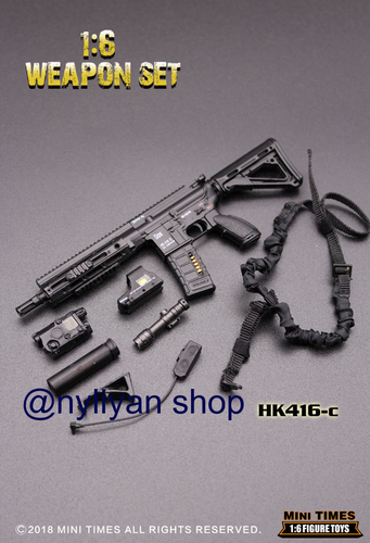 Mini times toys HK416C 1/6 Male Gun Rifle Weapon Model Fit 12inch ...