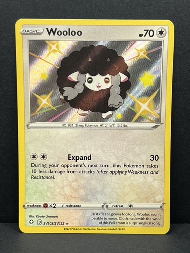 Pokemon TCG - Wooloo SV103/SV122 Shining Fates Shiny Holo Rare - NM | eBay