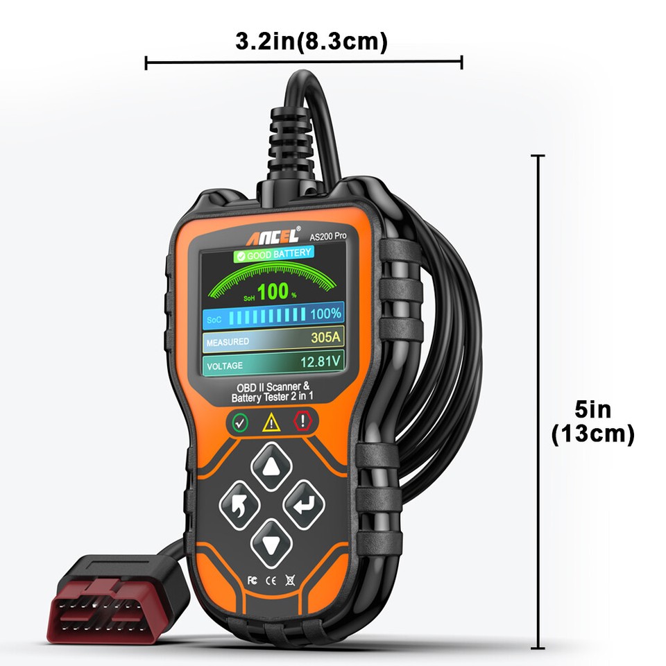 ANCEL AS200 Pro Check Engine Light Scanner OBD2 Code Reader Car ...