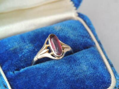 ANTIQUE OB OSTBY BARTON SOLID 10K GOLD RED STONE RING SZ 3 3/4 | eBay