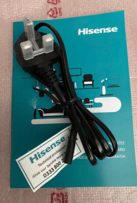 New Genuine Hisense TV Figure 8 UK Mains Power Cable Lead for Hisense ...