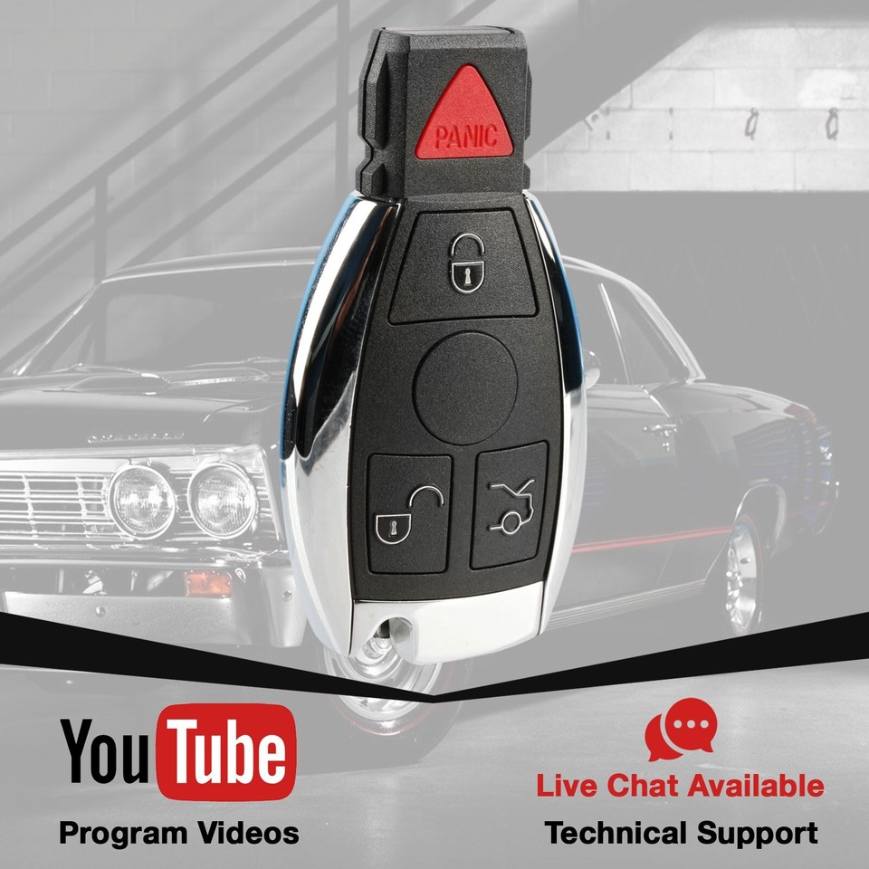 Key Fob Remote for 2009-2014 Mercedes Benz FBS3 Fobik Key IYZ-3312 ...