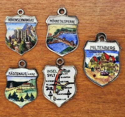 Vintage silver GERMANY GERMAN BAVARIA AUSTRIA SOUVENIR TRAVEL SHIELD ...