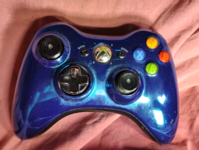 Xbox 360 Chrome Series Metallic Blue OEM Wireless Controller TESTED | eBay
