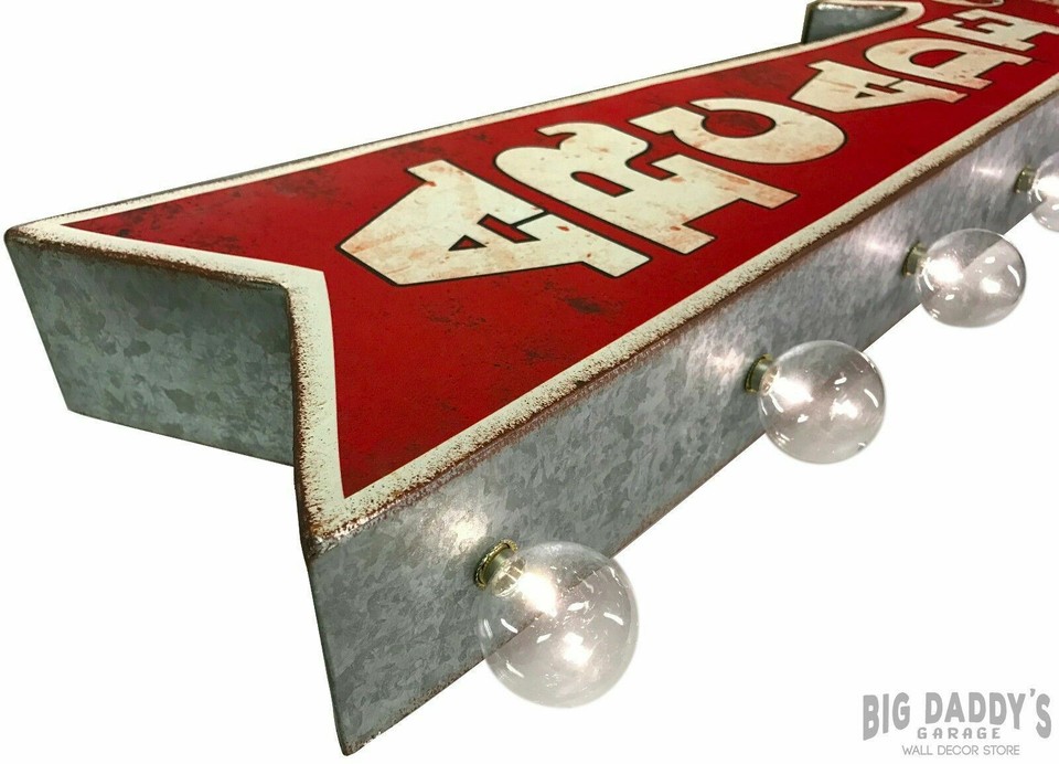 ARCADE Arrow Double Sided Sign W/ LED Lights Game Room Bar Man Cave ...