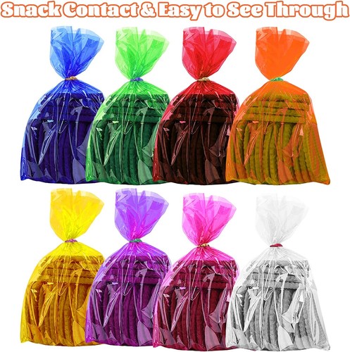 30PCS 6x9' Colored Cellophane Bags For Party Favour Candy Cookie Lolly ...