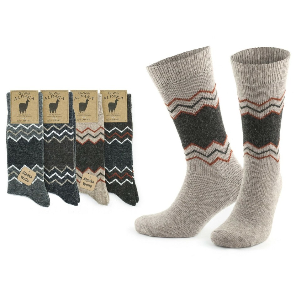 Alpaca Thermal Wool Socks for Women and Men - 1 PAIR - Thick Knitted | eBay