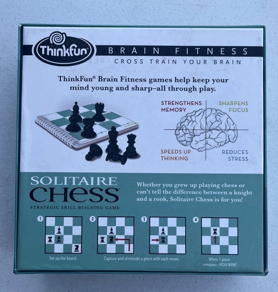 Thinkfun Brain Fitness SOLITAIRE CHESS Strategic Skill Building Game | eBay