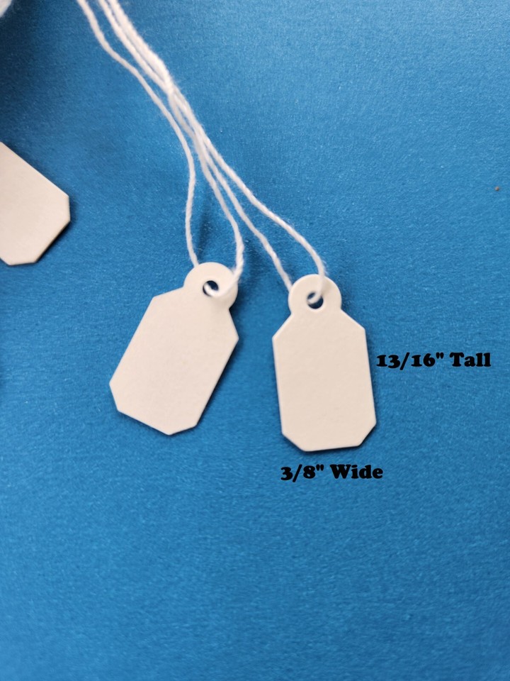 1000pcs White Sale Price Garment Tags Hang String Cloth Jewelry Label ...