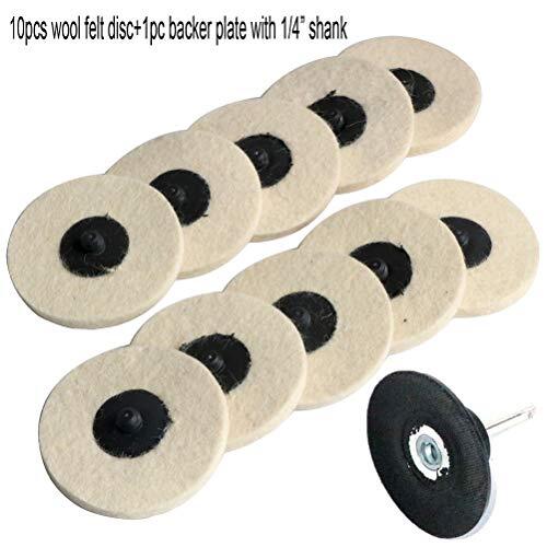 3 inch 10pcs Sanding Pad Wool Felt Quick Change Disc Roll Lock Surface ...