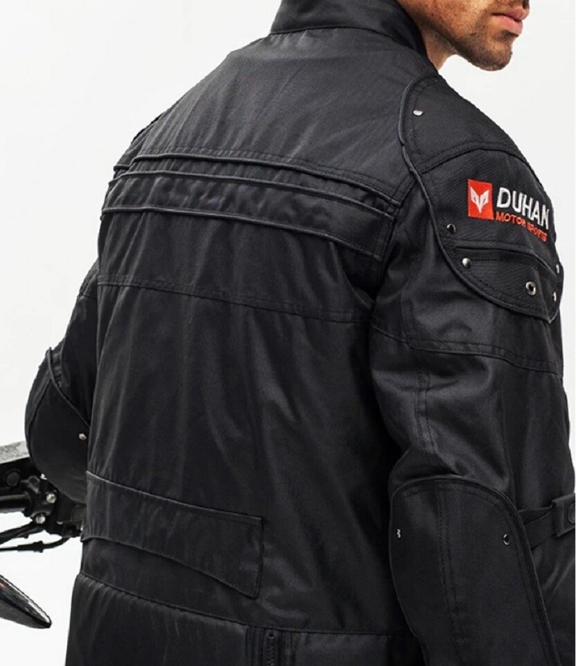 MENS DUHAN MOTORCYCLE JACKET MOTO BIKER ARMOUR PAD PROTECTION MOTORBIKE ...