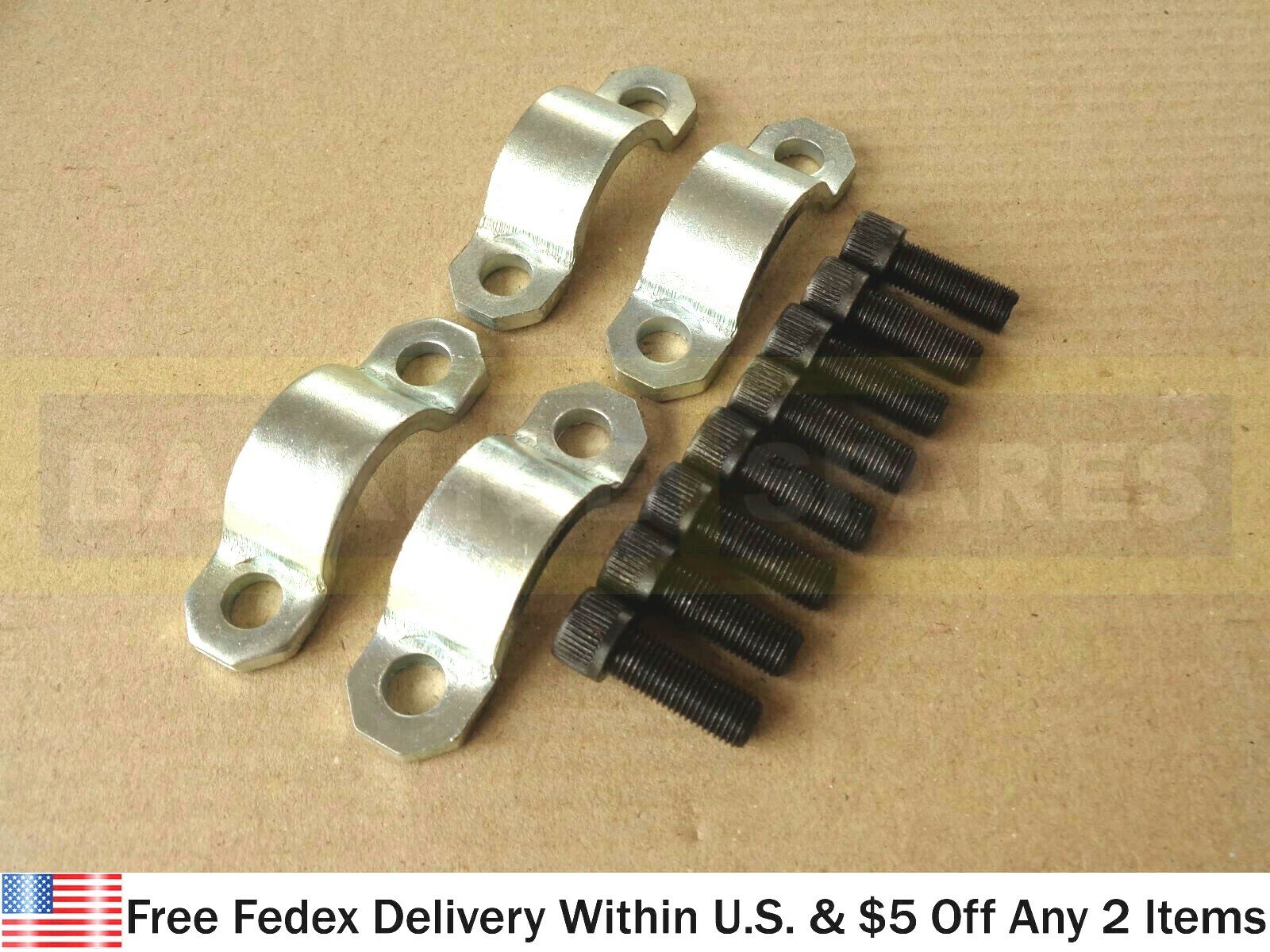 JCB PARTS - PROPSHAFT STRAP & SCREWS 4 PCS. (PART NO. 116/00525 & 826/ ...