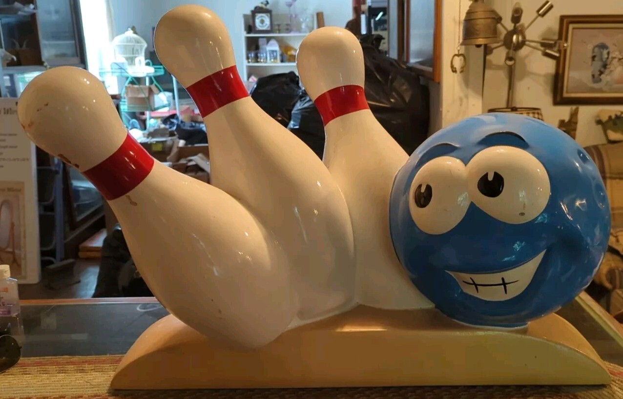 Vintage Bowling Game STRIKE ZONE Advertising Display Topper For Game ...