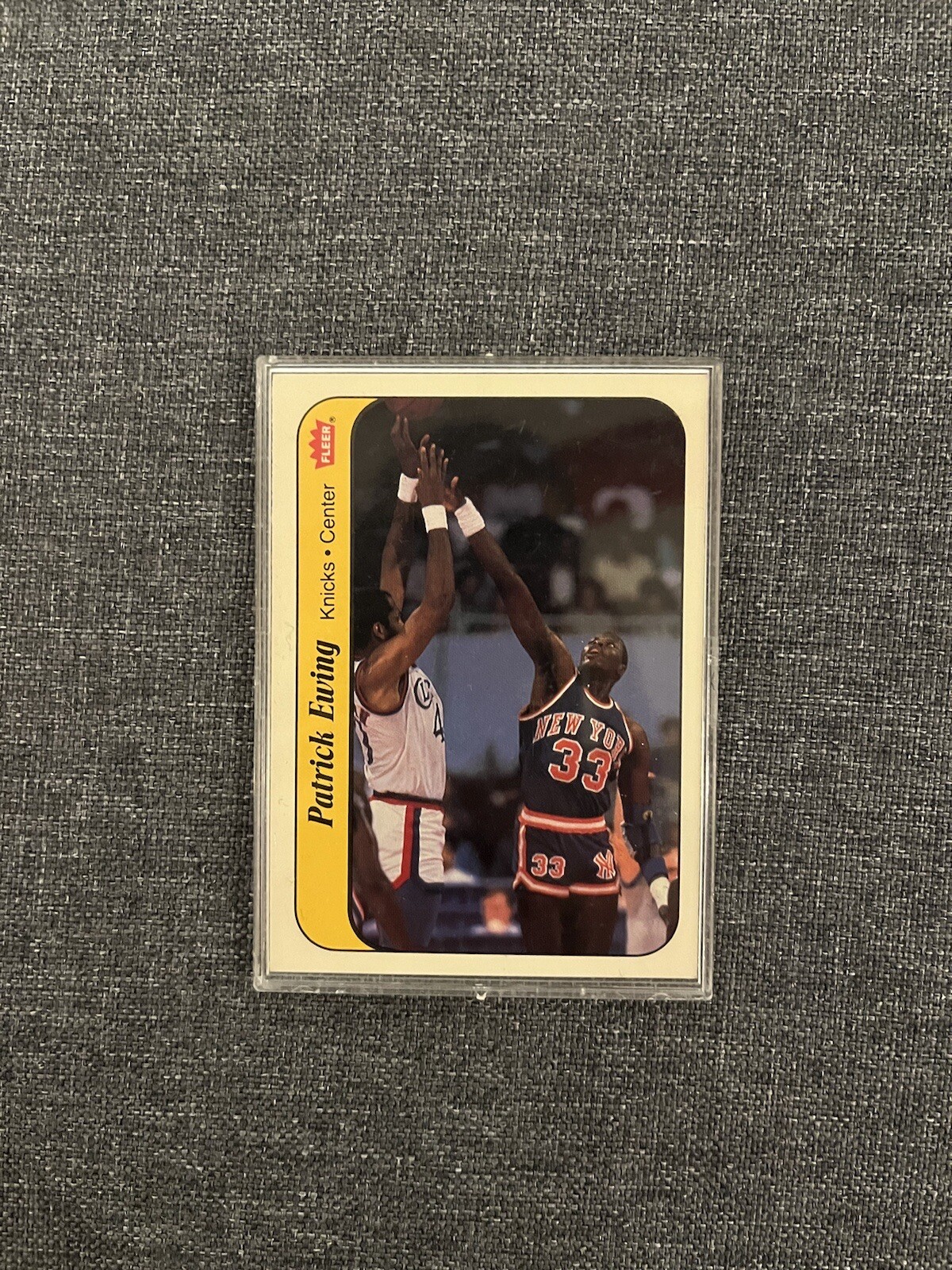 1986 Fleer Sticker #6 Patrick Ewing original Rookie Card RC New York ...