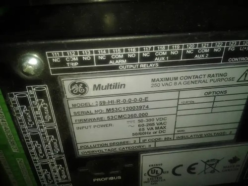 GE Multilin 369-HI-R-0-0-0-0-E 369 Motor Management Relay WORLD WIDE ...