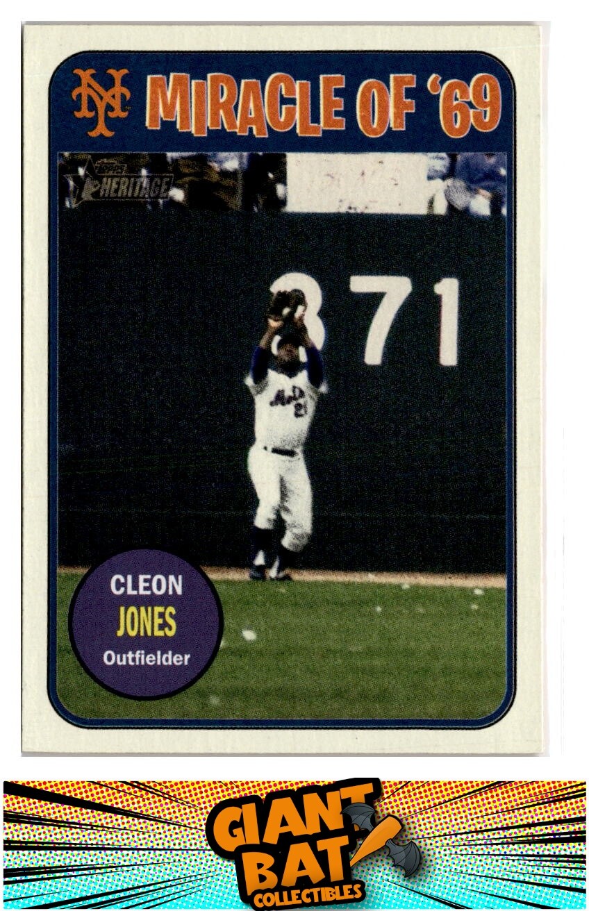 Cleon Jones 2018 Topps Heritage #MO69-CJ Miracle of '69 Price Guide ...