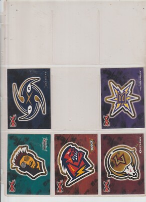 2001 TOPPS XFL FOOTBALL TEAM LOGO STICKER 10-CARD INSERT SET | eBay