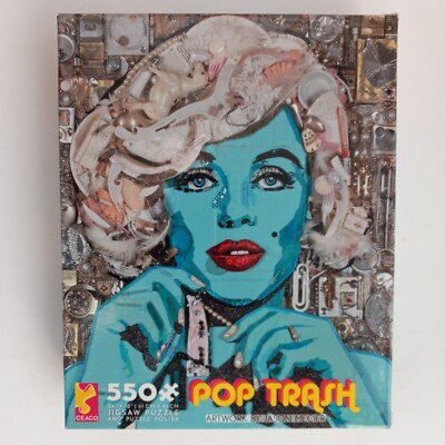 Marilyn Monroe 550 Piece Jigsaw Puzzle Pop Trash Jason Mecier Artwork ...
