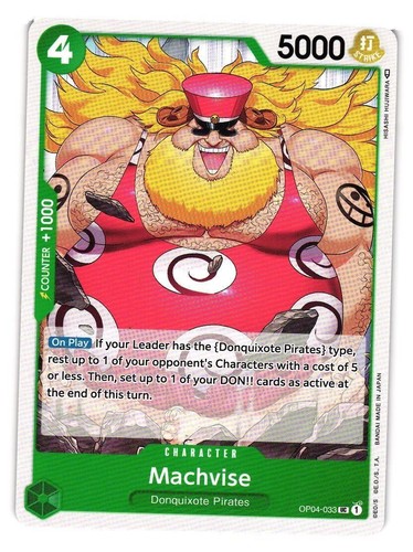 MACHVISE OP04-033 UC English ONE PIECE Kingdom Intrigue Card Game TCG ...