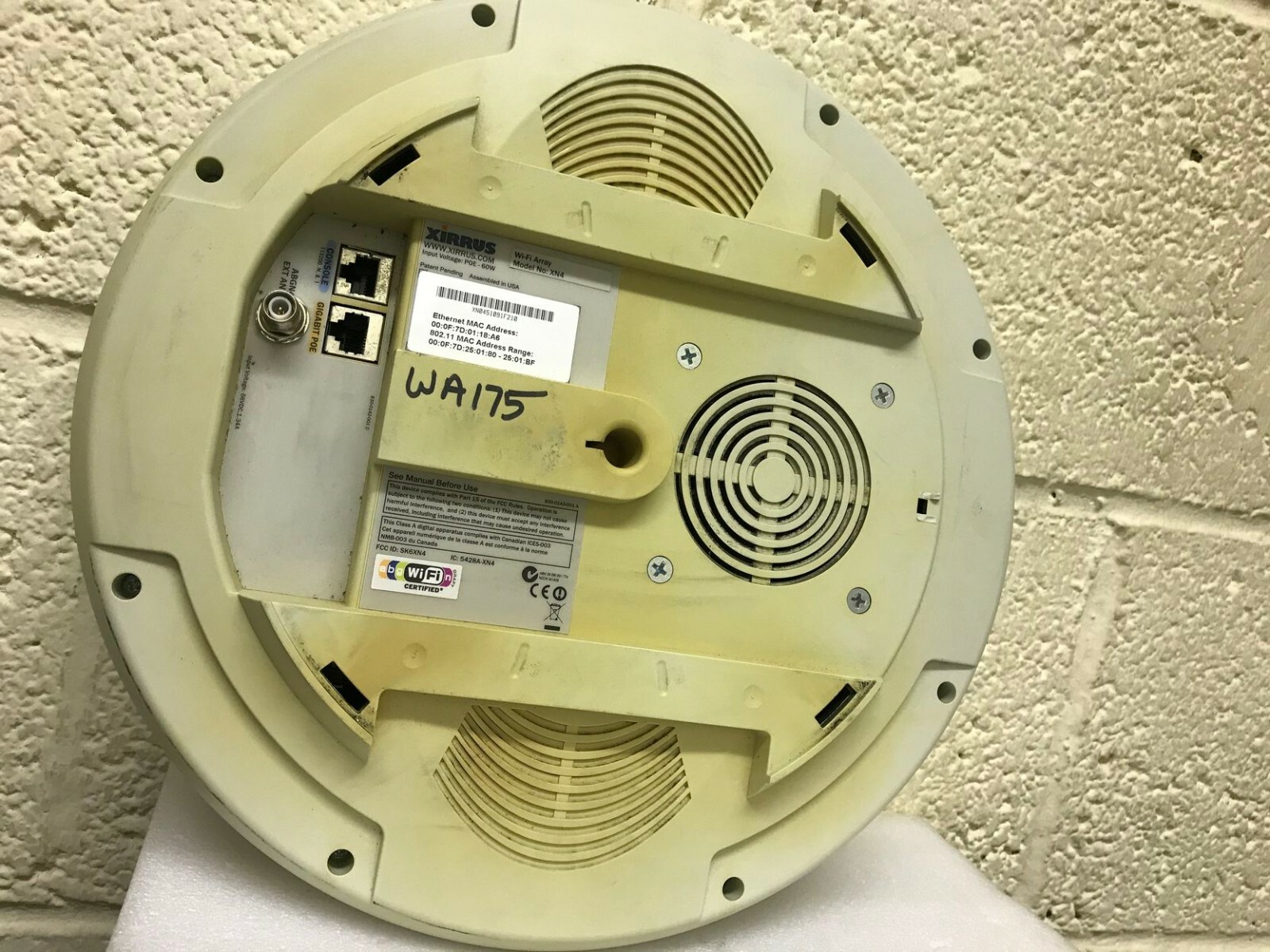 Xirrus WI-FI Array XN4 Gigabit PoE Powered Wireless AP (PoE 60W) Xirrus ...