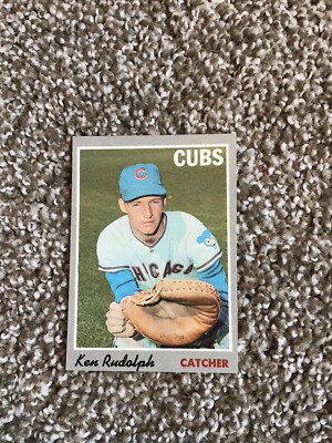 CHICAGO CUBS KEN RUDOLPH 1970 TOPPS BASEBALL CARD EX-MT CONDITION #46 ...