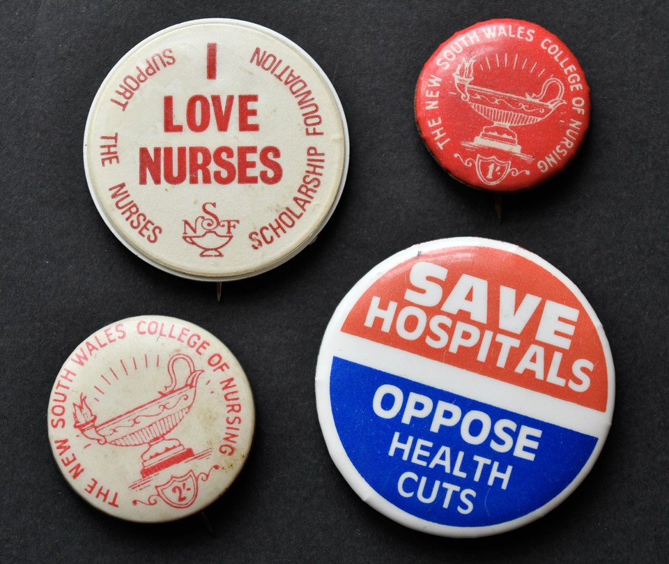 Lot Of 4 Vintage Australian Nursing Hospital Pins Badges Collectable ...