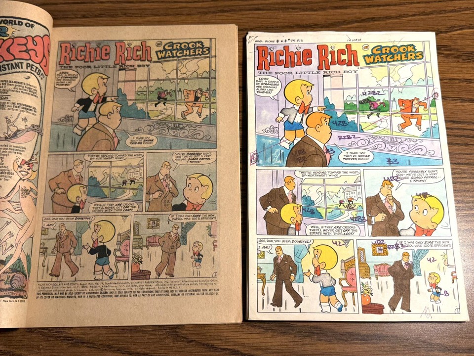 Richie Rich Dollars & Cents #74 Complete Issue Hand-Colored COLOR ...
