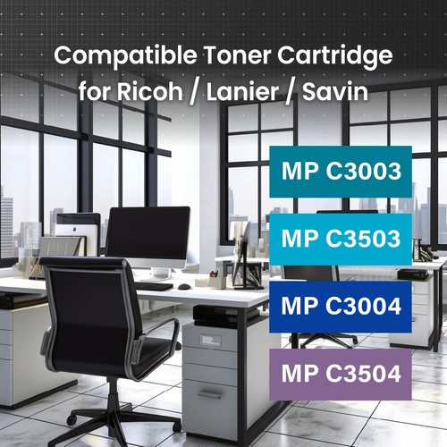 Toner Cartridge for Ricoh/Lanier/Savin MP C3003/C3503/C3004/C3504 Cyan ...