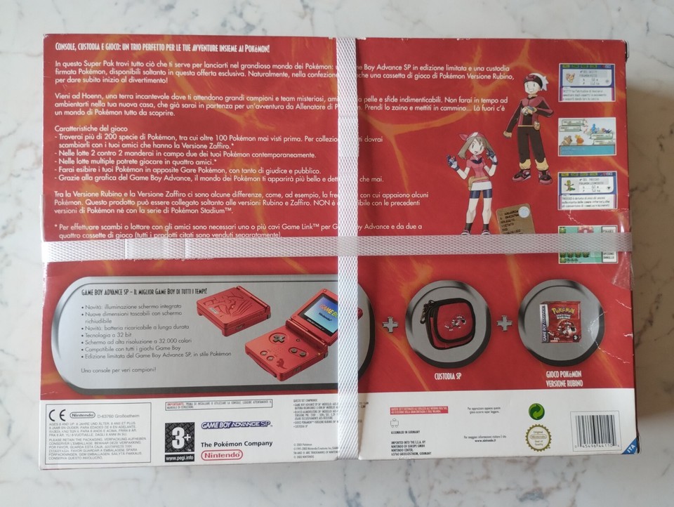 Sealed Super Pak Nintendo Game Boy Advance SP Pokémon Rubis Rubin Ruby ...