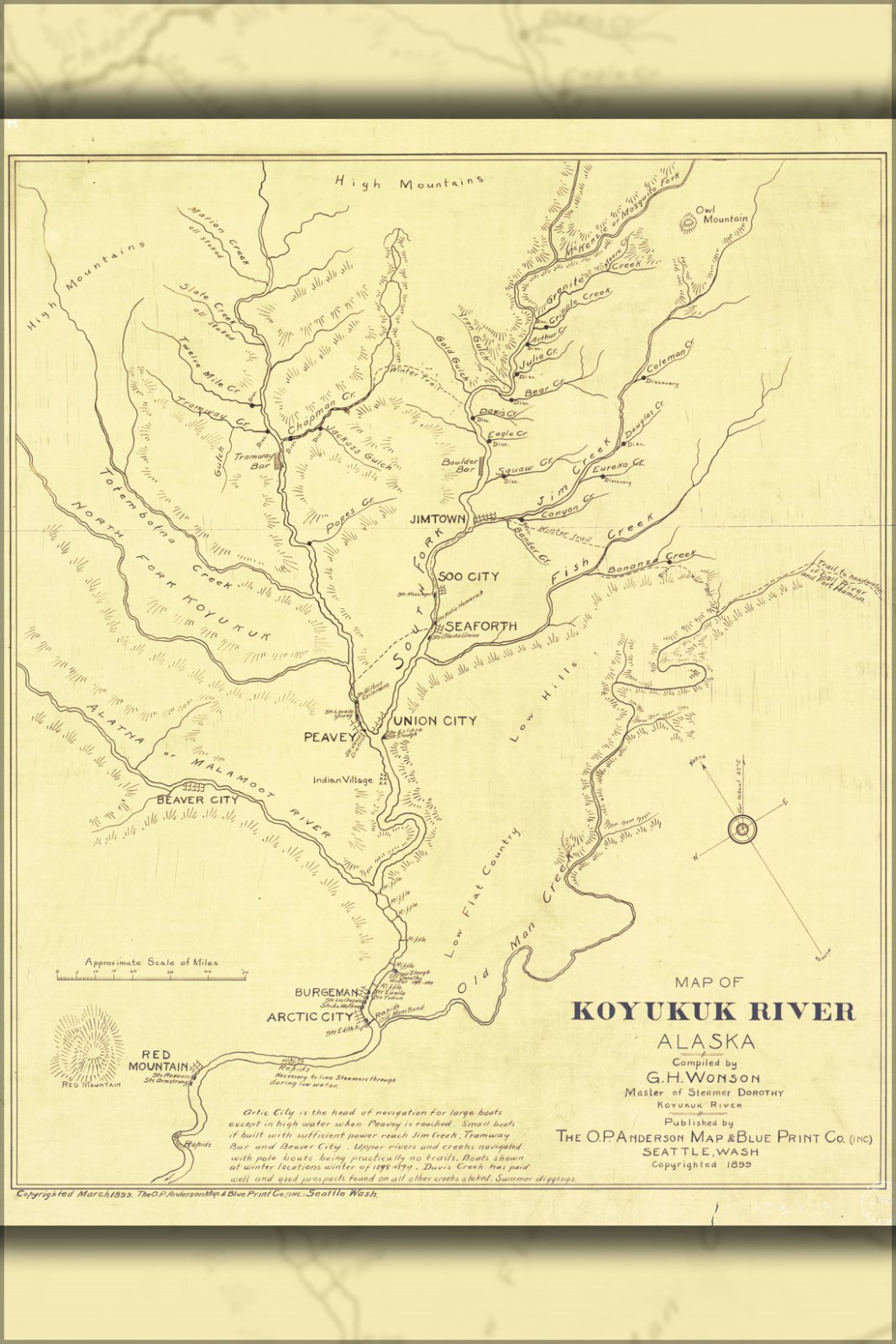 Poster, Many Sizes; Map Of Koyukuk River, Alaska 1899 | eBay