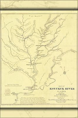 Poster, Many Sizes; Map Of Koyukuk River, Alaska 1899 | eBay