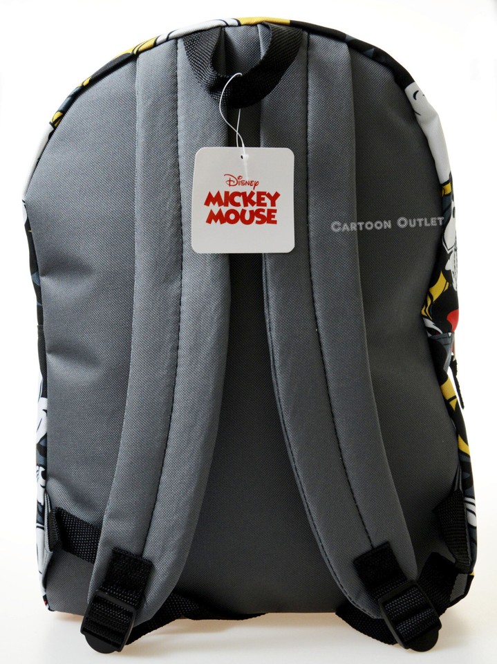 Disney Mickey Mouse School Backpack Large 16" Travel Bag All Over Art ...