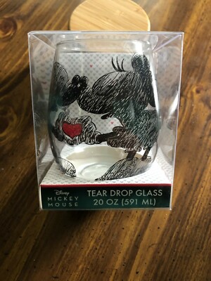 Disney Mickey Mouse Tear Drop Glass NEW IN PACKAGE!!! | eBay