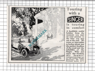 Singer Car Advert - 1927 Clipping | eBay UK
