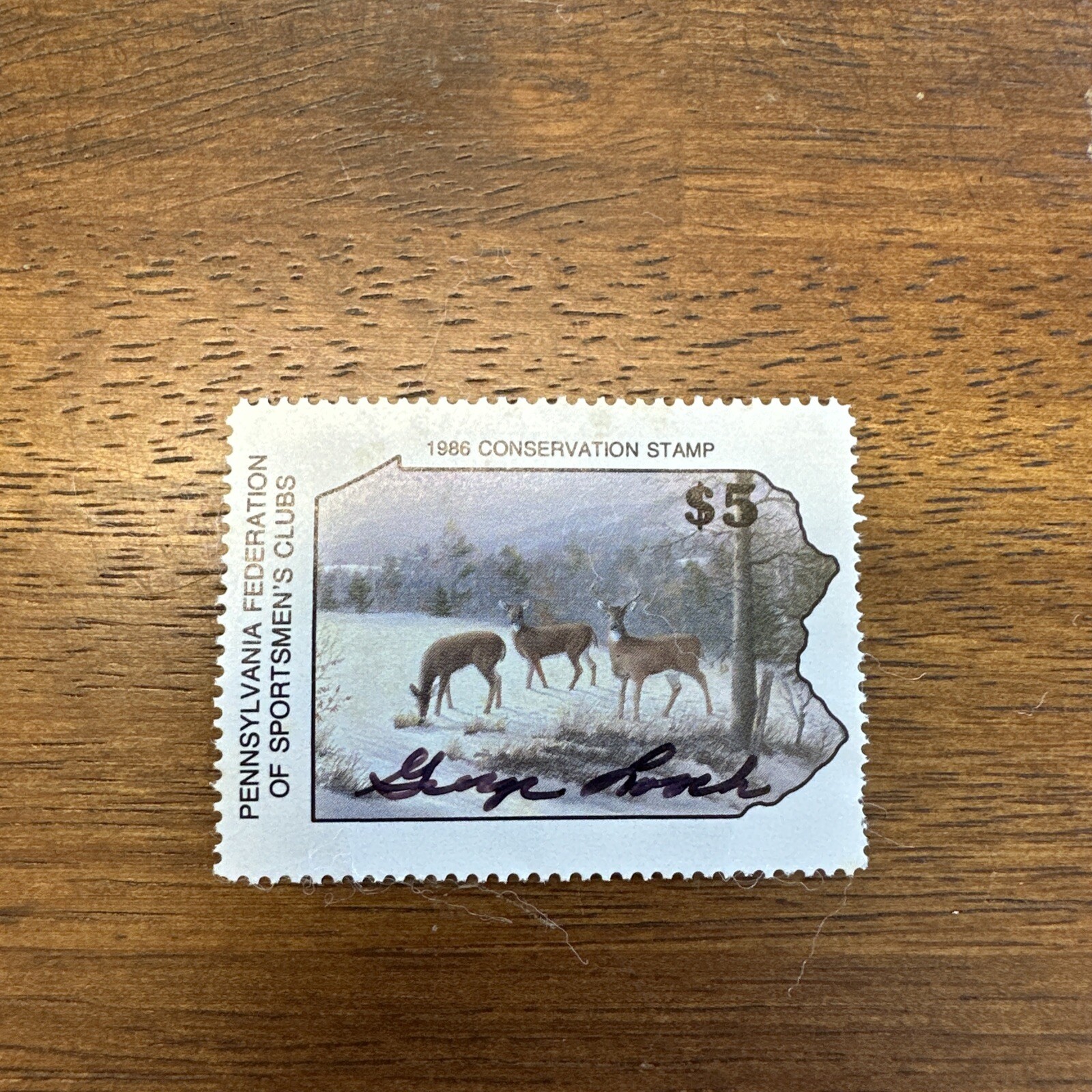 Pennsylvania Federation of Sportsmen’s Clubs Stamp 1986 George Losch ...