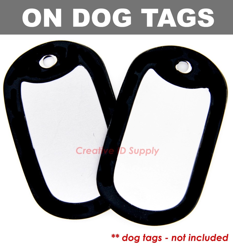 500 SHINY STAINLESS STEEL DOG TAGS, S/S BALL CHAIN NECKLACE, SILENCER ...