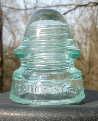 LIGHT GREEN TINT CD 162 SMOOTH BASE HEMINGRAY-19 GLASS INSULATOR. | eBay